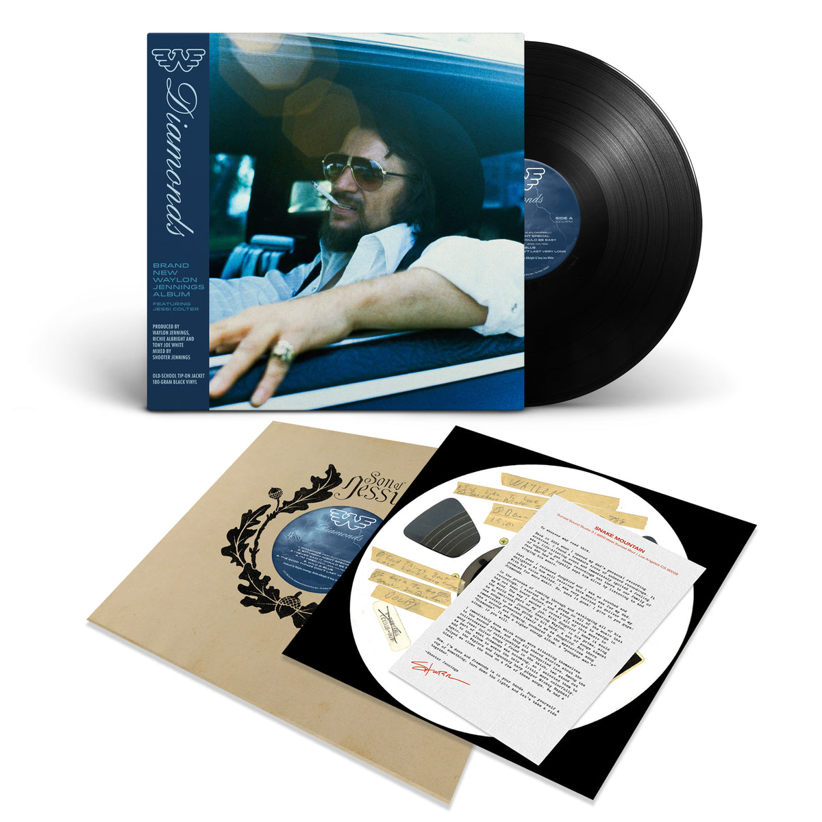 Waylon Jennings "Diamonds" 180g Vinyl LP - Presale– Waylon Jennings ...