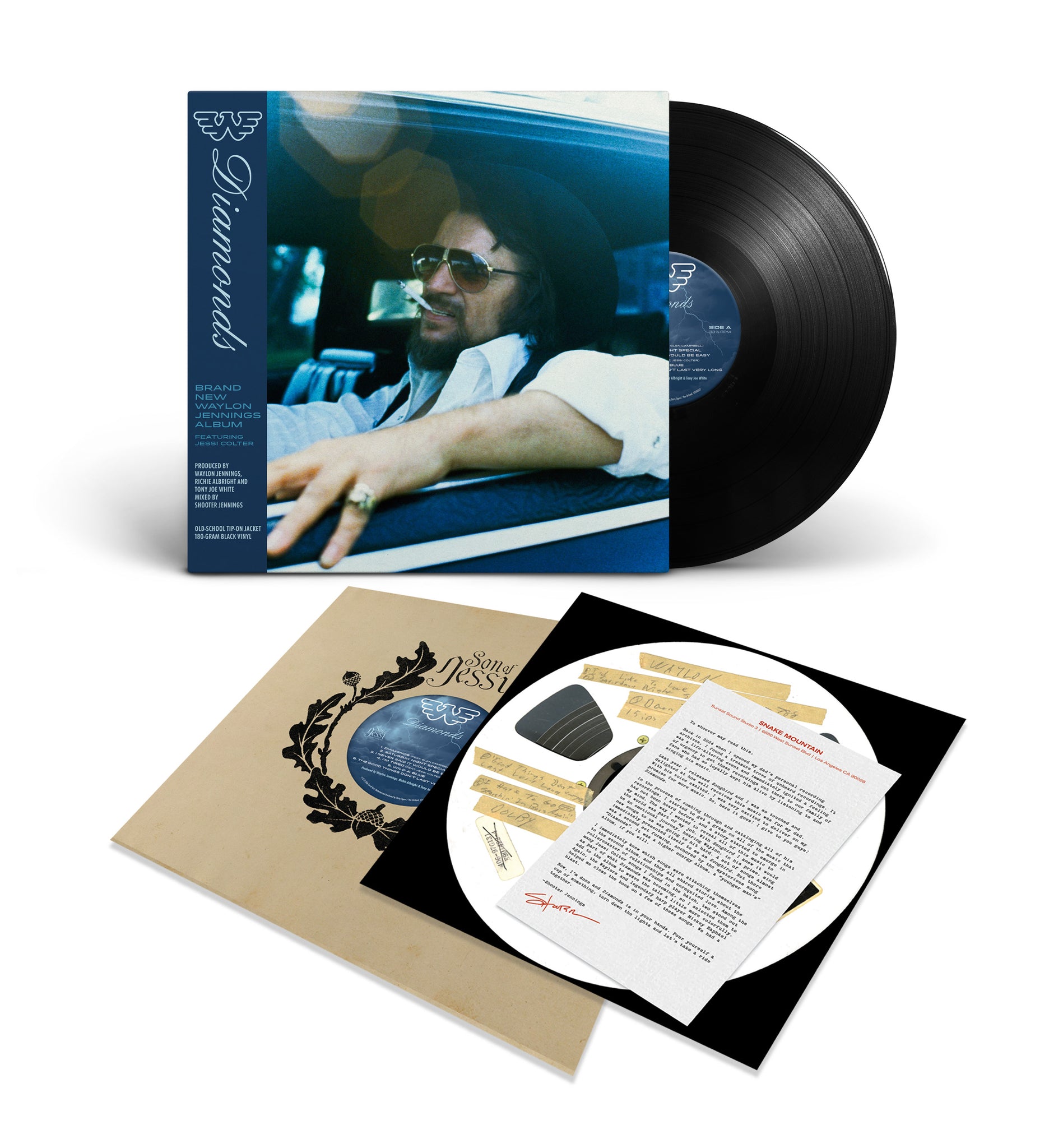 Waylon Jennings "Diamonds" 180g Vinyl LP - Presale– Waylon Jennings ...