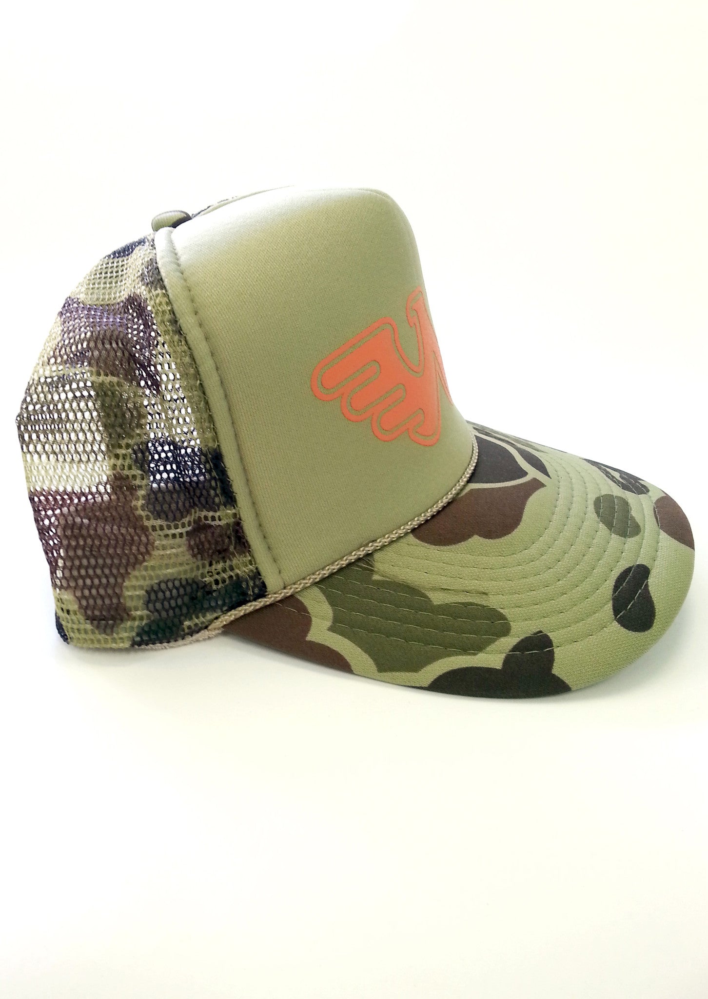 Waylon Jennings Flying W Symbol Trucker Hat - Olive Camo– Waylon ...